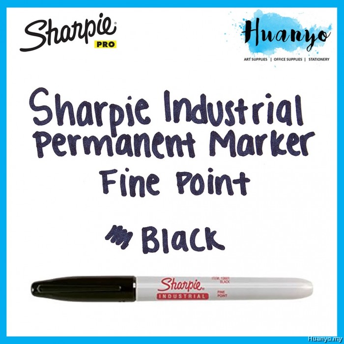 Sharpie Pro Industrial Permanent Marker Pen Fine Tip Black For High ...