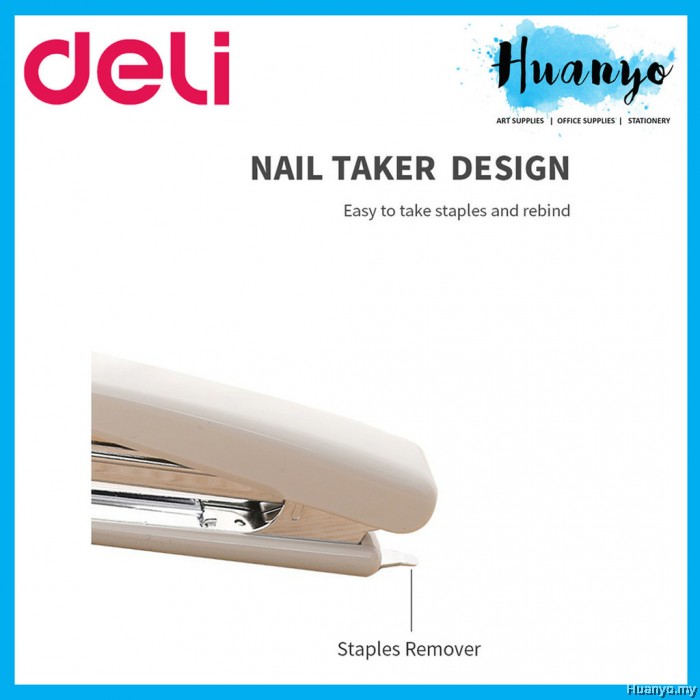 Deli Office Series Stapler (Using No.10 Staples Refill) (Black / Blue ...