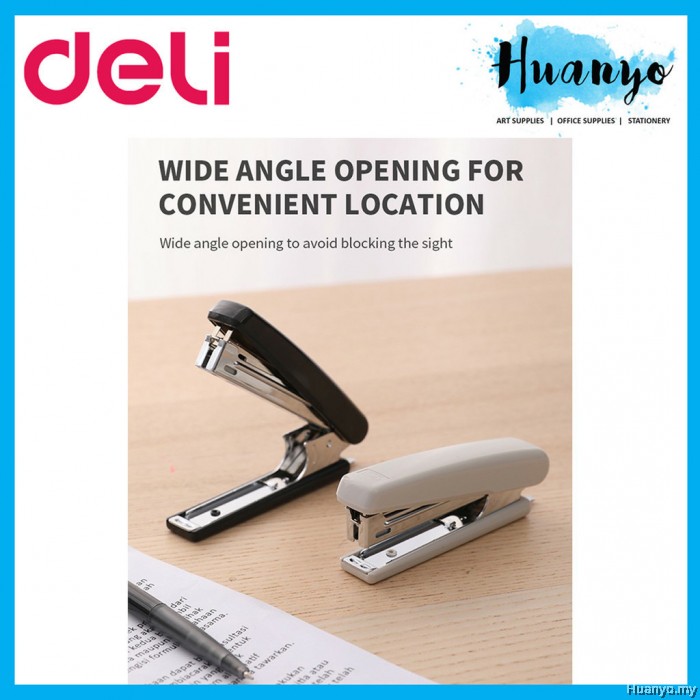 Deli Office Series Stapler (Using No.10 Staples Refill) (Black / Blue ...