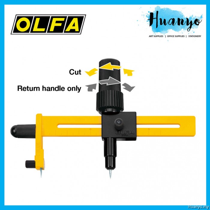 Olfa CMP-1/DX Ratchet Compass Cutter 1-15CM For Hobby Craft & Utility