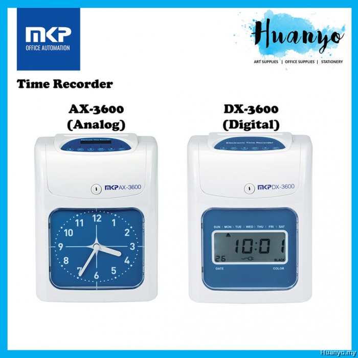 MKP Electronic Time Recorder / Punch Card Machine (AX-3600 Analog / DX ...