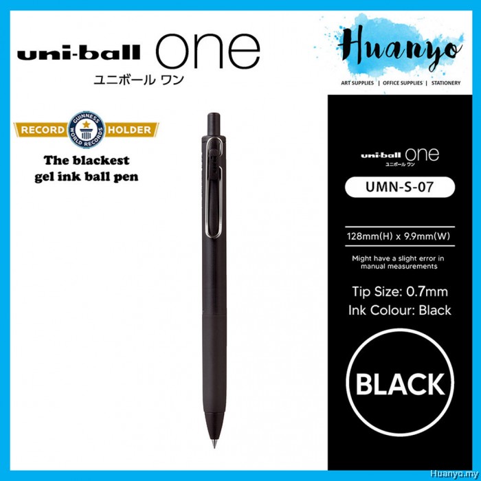 Uni Uni-ball One Retractable Colour Ink Gel Pen 0.7MM UMN-S-07 (Per PCS)