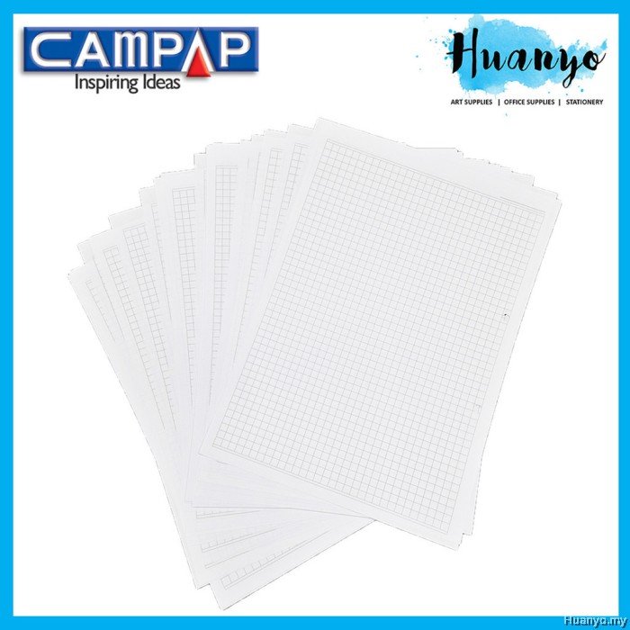 Campap Grid / Graph A4 Paper (6MM Square) 70GSM 50'S CA4881