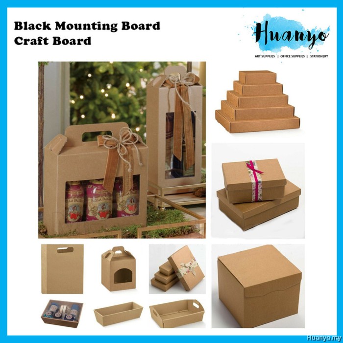 Kraft Craft Board / Black Mounting Board (A2 / A2+ 20 Inch X 30 Inch ...