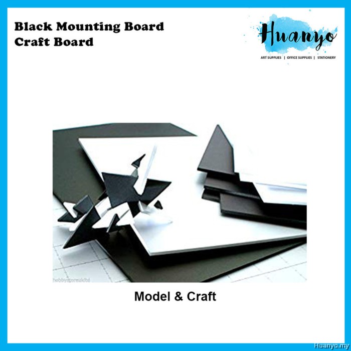 Kraft Craft Board / Black Mounting Board (A2 / A2+ 20 Inch X 30 Inch ...