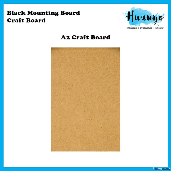 Kraft Craft Board / Black Mounting Board (A2 / A2+ 20 Inch X 30 Inch ...