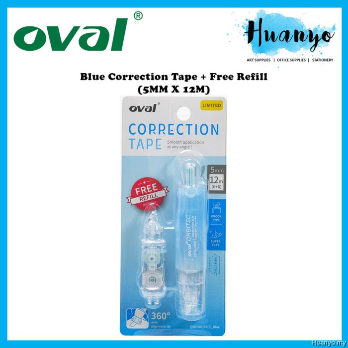 Oval Orbitec 360 Degree Retractable Correction Tape + Free Refill ...