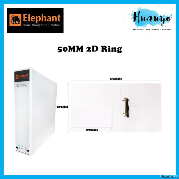 Elephant 2D PP Eco-Smart White Ring File A4 / Fail Putih (25/40/50/65MM ...