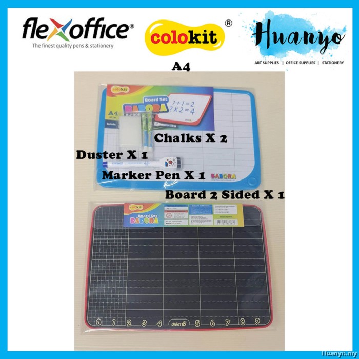 Colokit 2 in 1 Magnetic Marker & Chalk Board Set 7 X 10 Inch (C-B05 ...