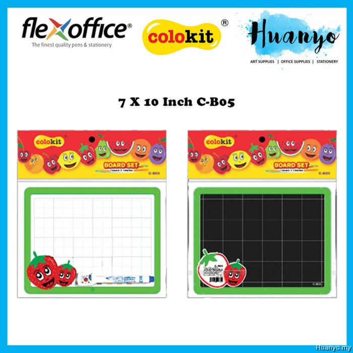 Colokit 2 in 1 Magnetic Marker & Chalk Board Set 7 X 10 Inch (C-B05 ...