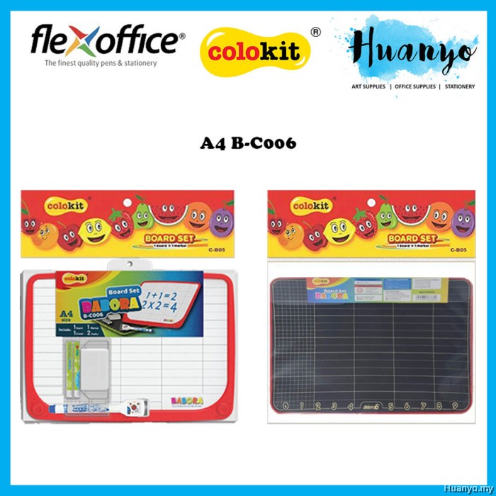 Colokit 2 in 1 Magnetic Marker & Chalk Board Set 7 X 10 Inch (C-B05 ...