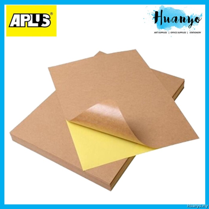 Brown Kraft A4 Easy Peeling Printable White Sticker Paper 150gsm For ...