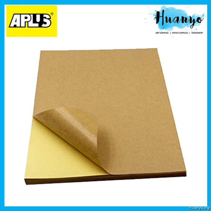 Brown Kraft A4 Easy Peeling Printable White Sticker Paper 150gsm For ...