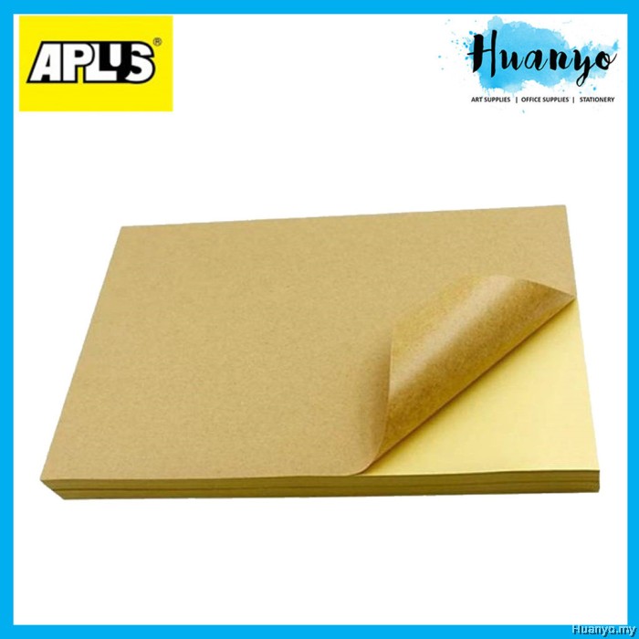 Brown Kraft A4 Easy Peeling Printable White Sticker Paper 150gsm For ...