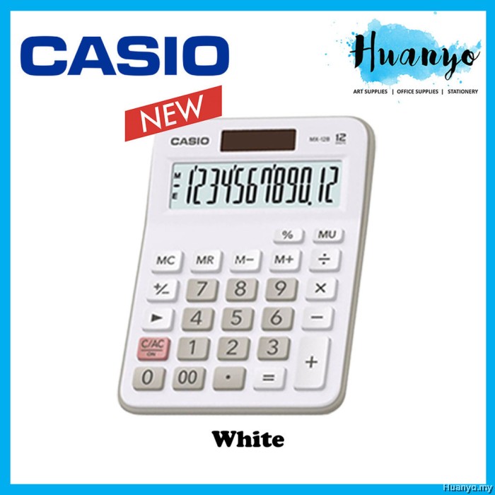 Casio Calculator MX-12B Extra Large Display (12 Digit Display Solar ...