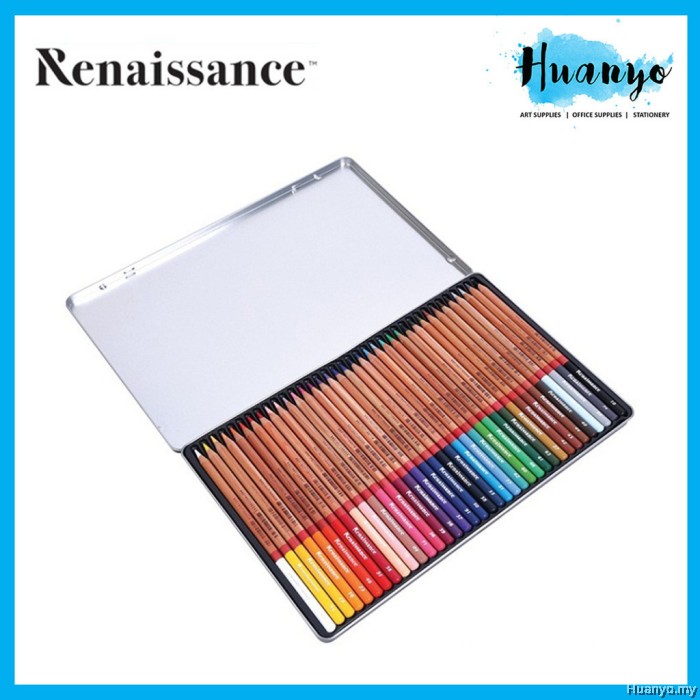 Renaissance Artists' Coloured Pencil Tin (Permanent Colour Set of 12 ...