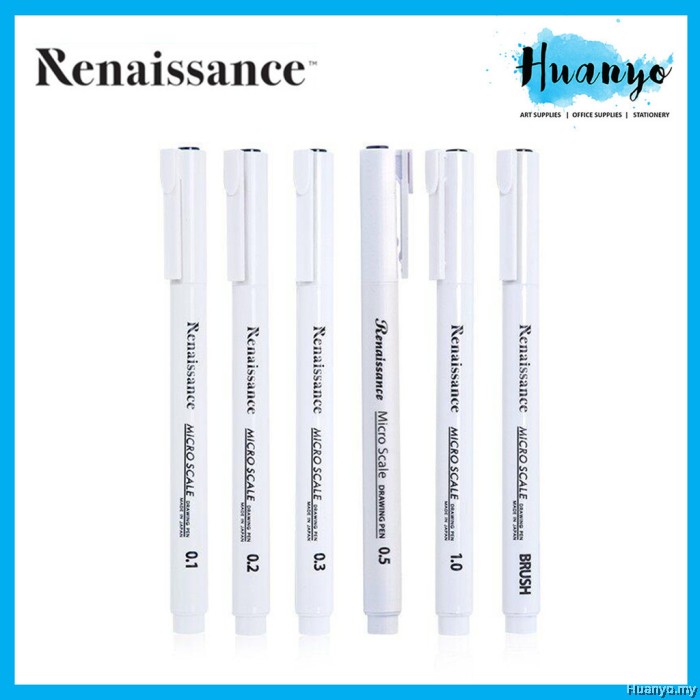Renaissance Micro Scale Technical Drawing Sketch Pen Black (0.1/0.2/0.3 ...