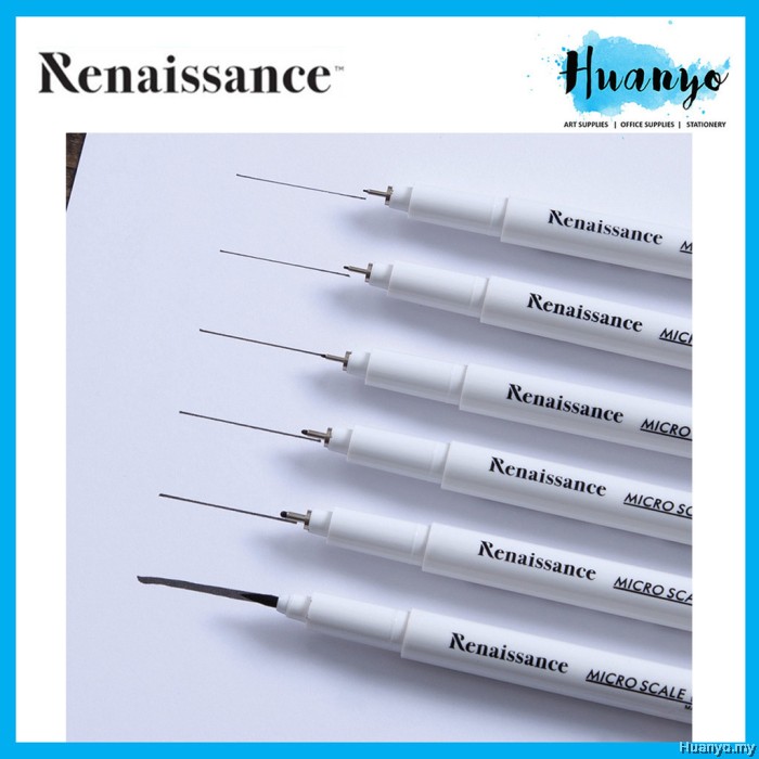 Renaissance Micro Scale Technical Drawing Sketch Pen Black (0.1/0.2/0.3 ...