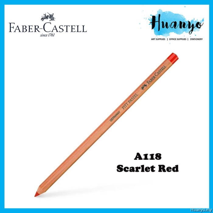 Faber-Castell PITT Pastel Charcoal Colour Pencil [Oil Free] (Per Pcs)
