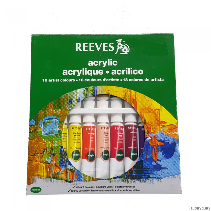 Reeves Acrylic Colour Paint Set of 18