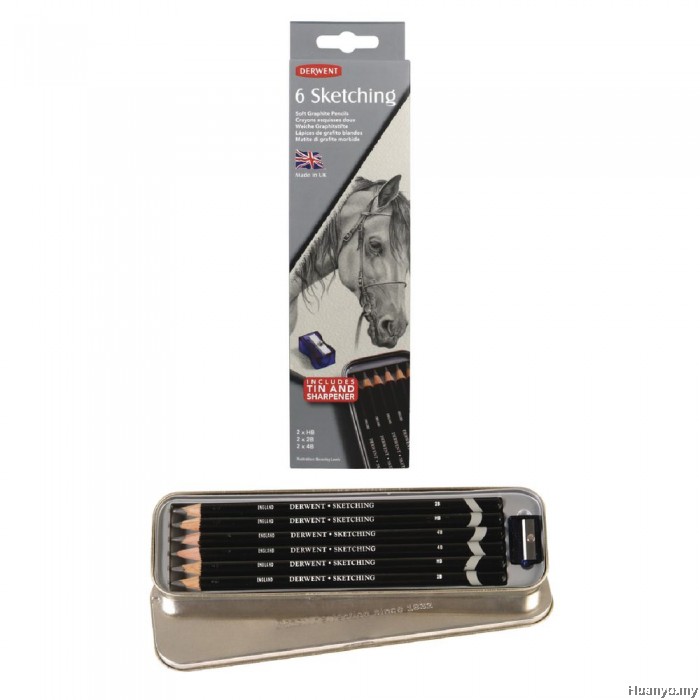 Derwent 6 Sketching - Soft Graphite Pencils