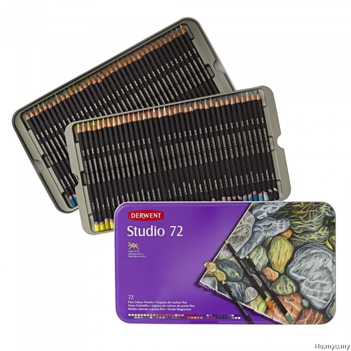 Derwent Studio Colouring Pencils - Tin of 72