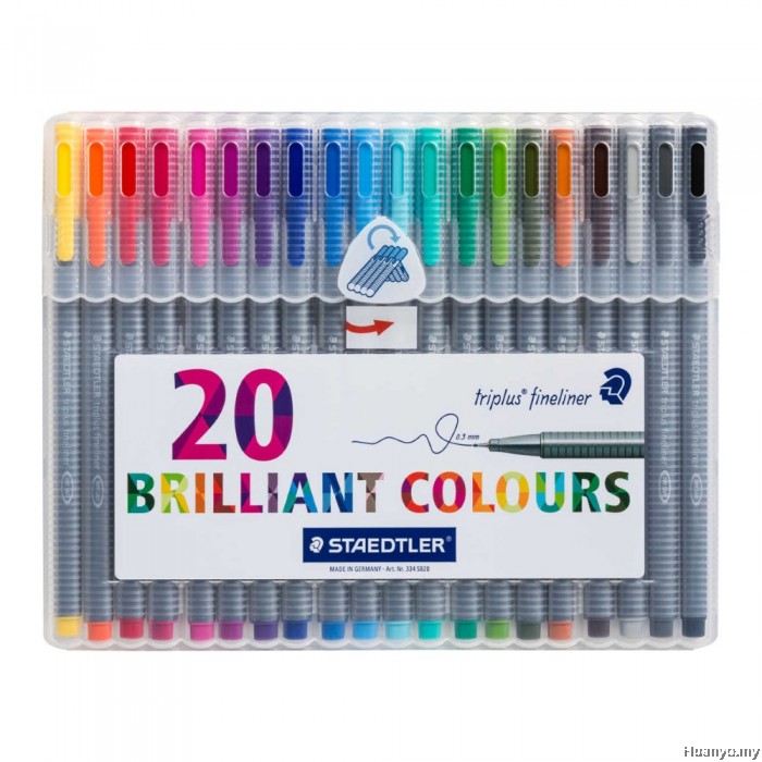 Staedtler Triplus Fineliner 0.3mm (Set of 20 Colours)