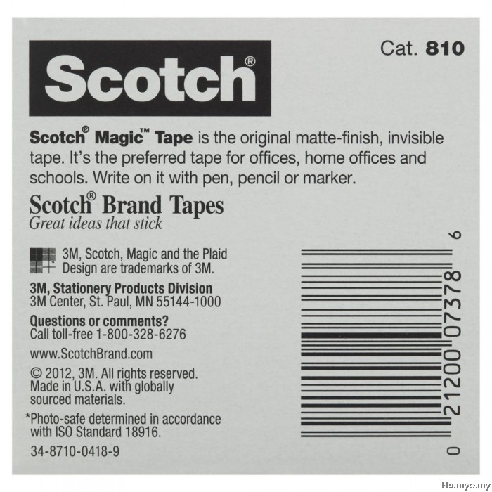 3M Scotch 810 Invisible Adhesive Magic Tape 19mm x 33m
