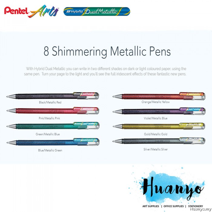 Pentel Hybrid Dual Metallic Gel Pen (Gold)