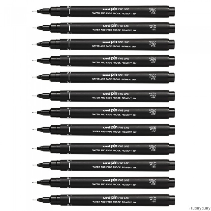 UNI PIN Technical Drawing Pen (0.1MM - 0.8MM) Set of 8