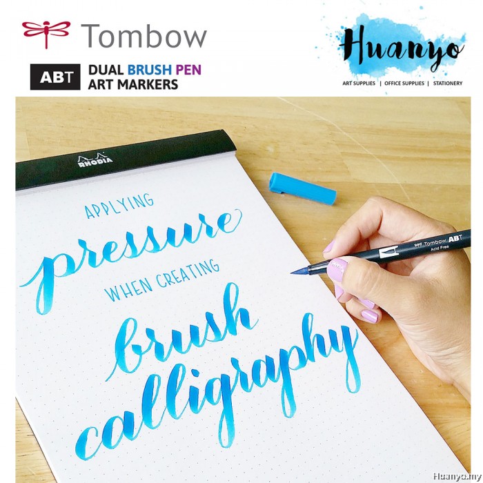 Tombow ABT Dual Tips Drawing & Calligraphy Brush Pen - Black Gray ...