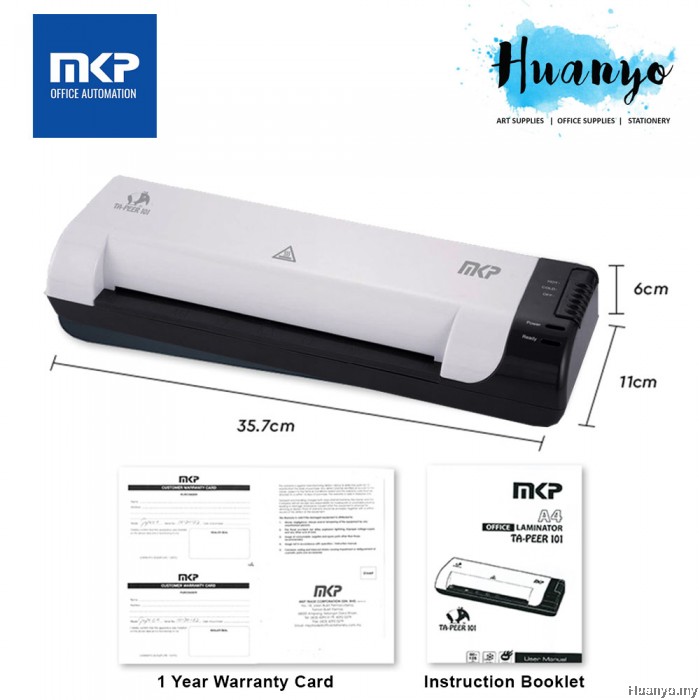 MKP Office Laminate / Laminating / Laminator Machine TA-PEER 101 (A4 ...