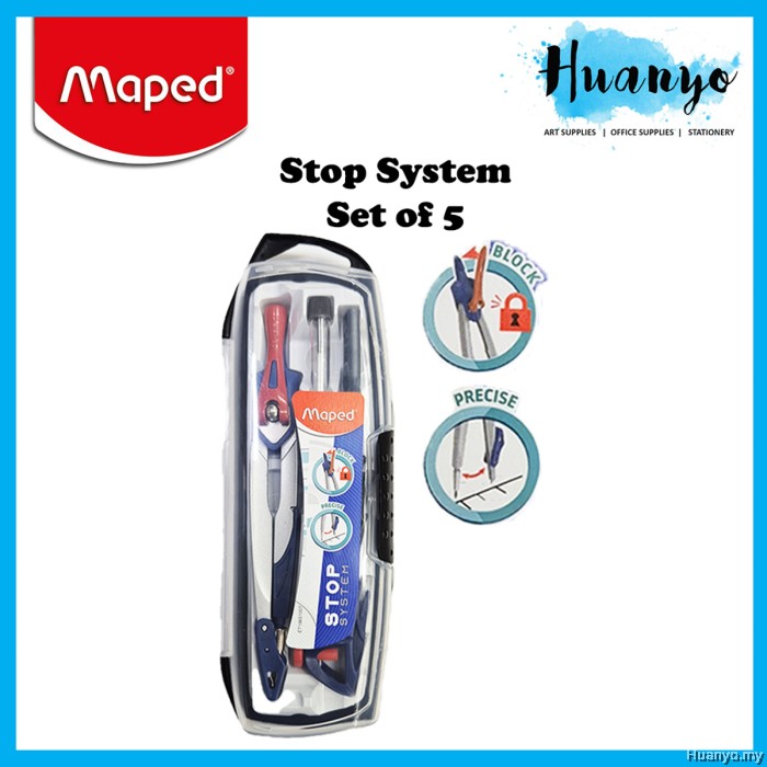 Maped Stop System / Technic Compact Geometry Compass Set of 5