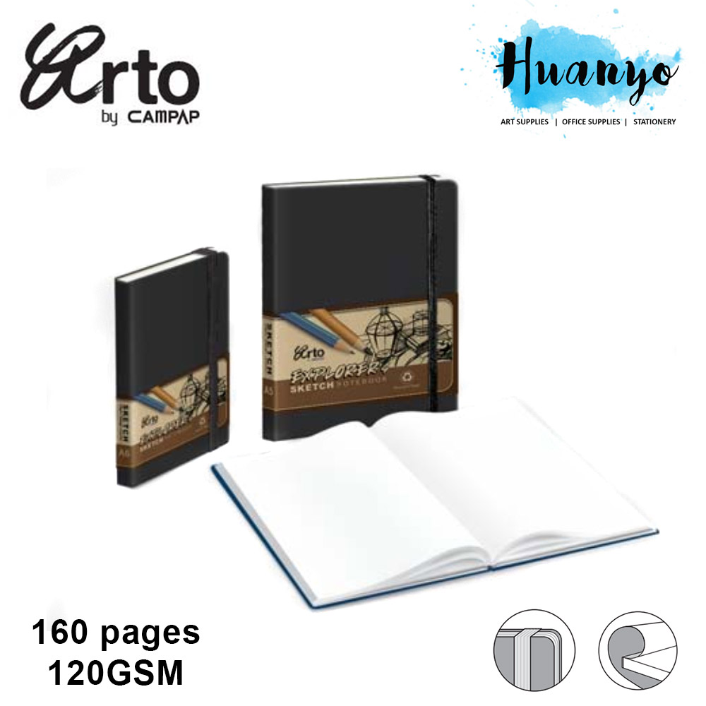 Campap Arto Artist Explorer Sketch Book Note Book A5/A6 Size