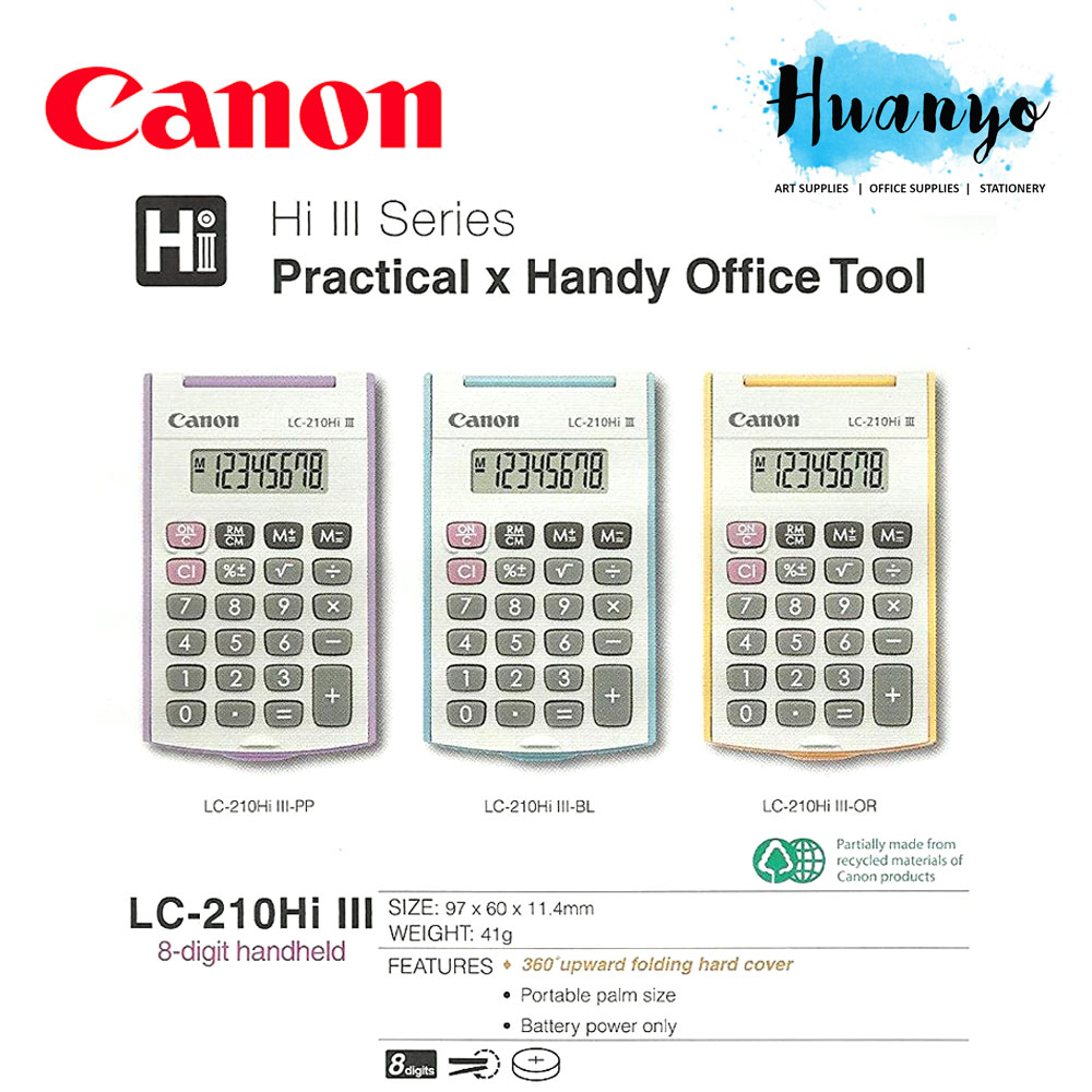Canon Portable Pocket Calculator LC-210HI-III