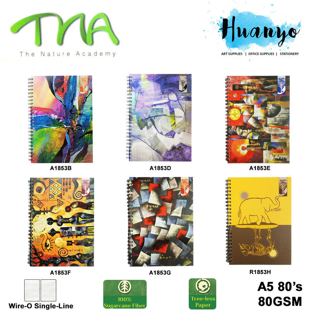 TNA Single Line Sugar Cane Paper A5 Notebook - 80GSM/80's