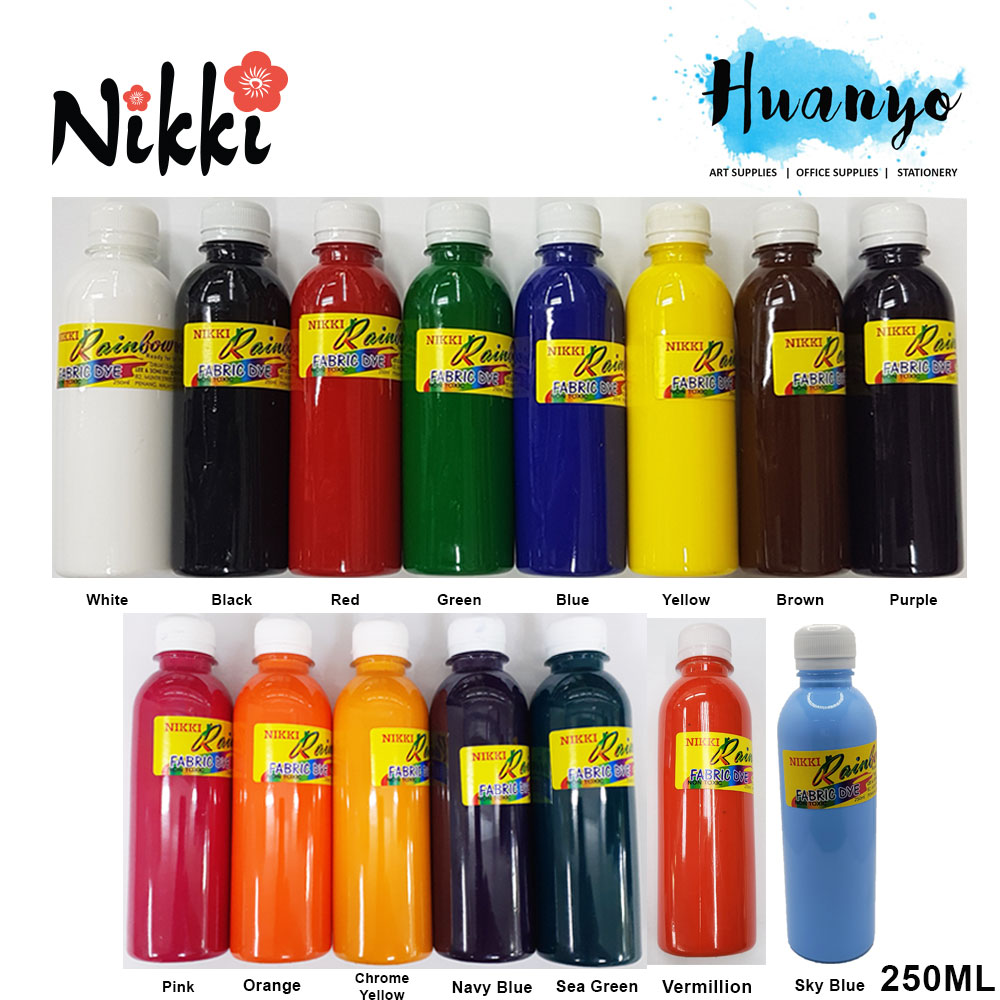 NIKKI Rainbow Non Toxic Fabric Paint Dye (250ML)