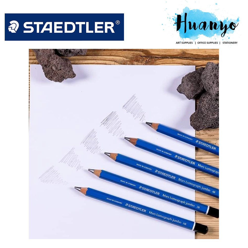 Staedtler Mars Lumograph Jumbo 100J Drawing Sketching Pencil (HB,2B,4B ...