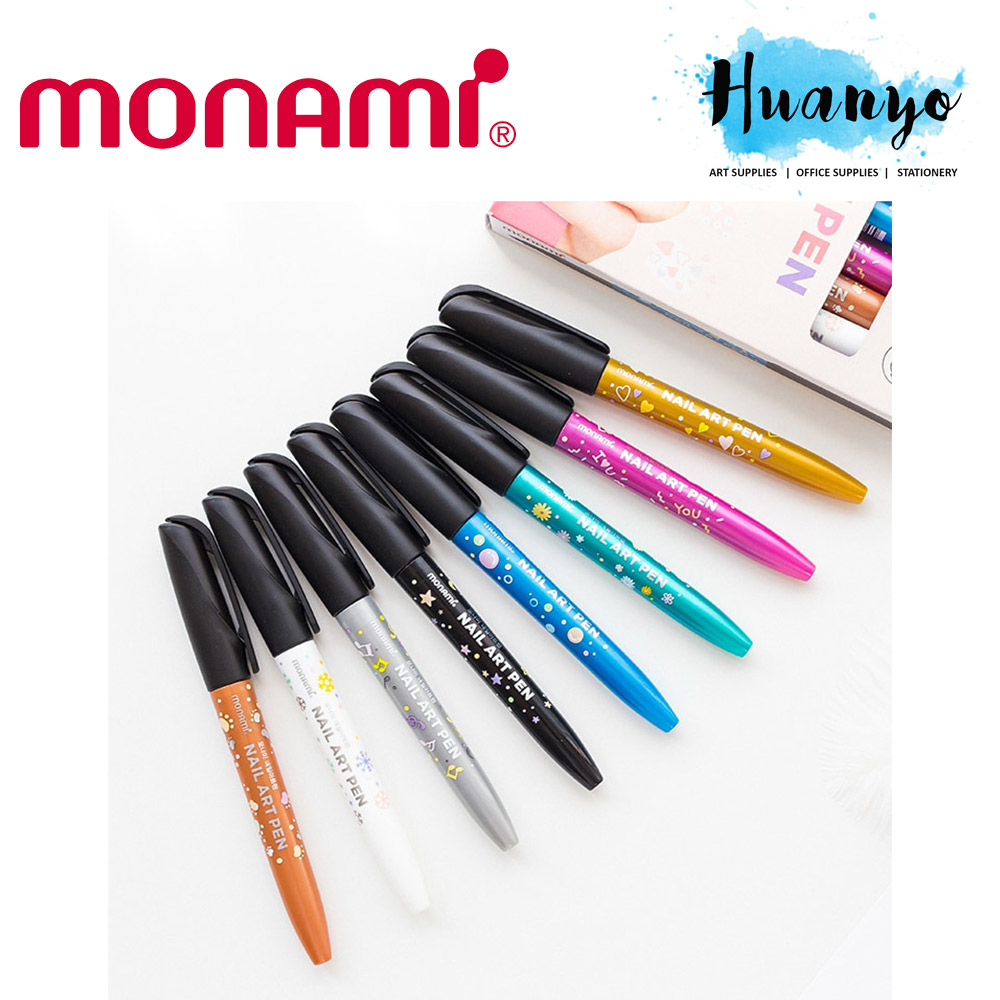 Monami Nail Art Pen 1.7mm (Set of 8)