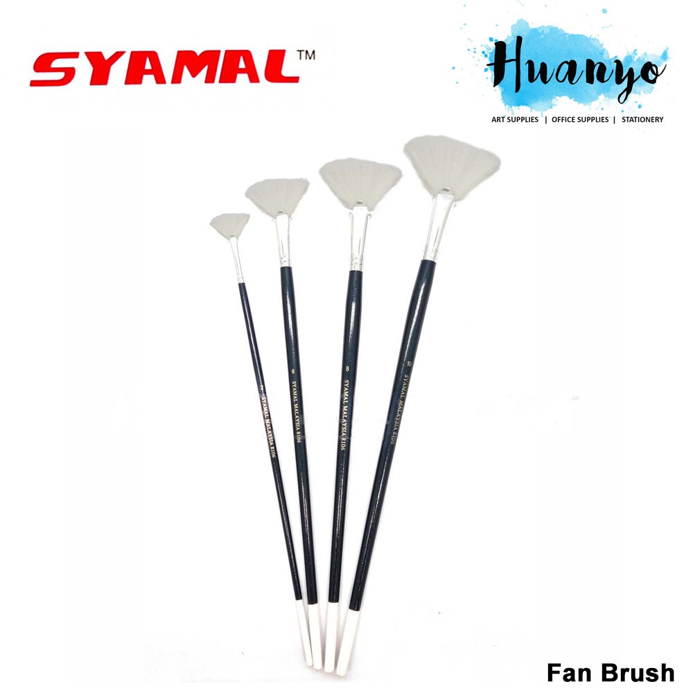 Syamal Artist Water Colour Acrylic Oil Colour Fan Brush (Per PCS, No. 2 ...