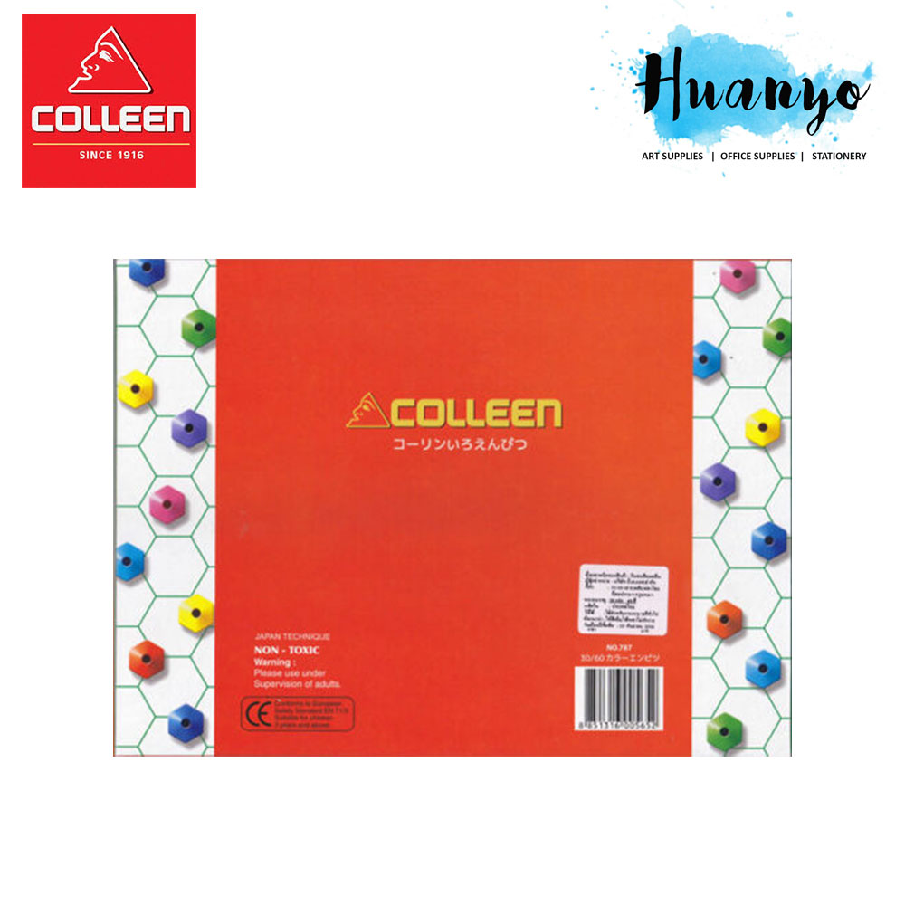Colleen Color Pencil Pack 60 Included 10 Neon Drawing Sketch Hexagon ...