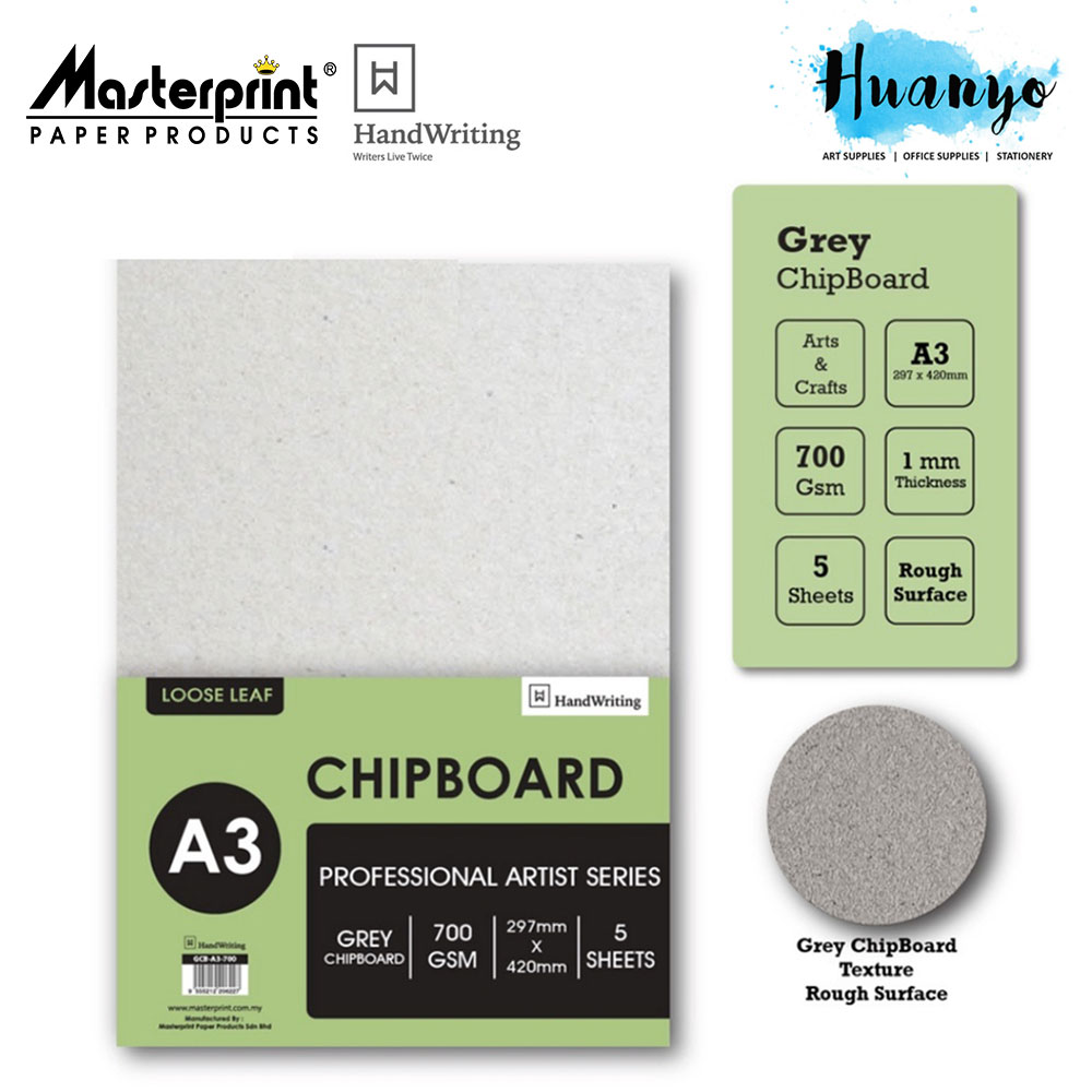 Masterprint Brown Craft Card/Kraft Paper/Grey Hard Chipboard (A4 / A3 ...