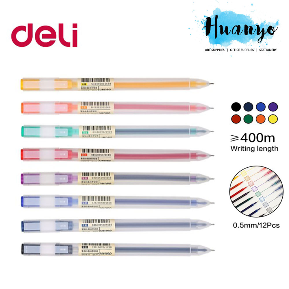 Deli Colour Gel Pen Smooth Writing 0.5mm A119 [Per Pcs]