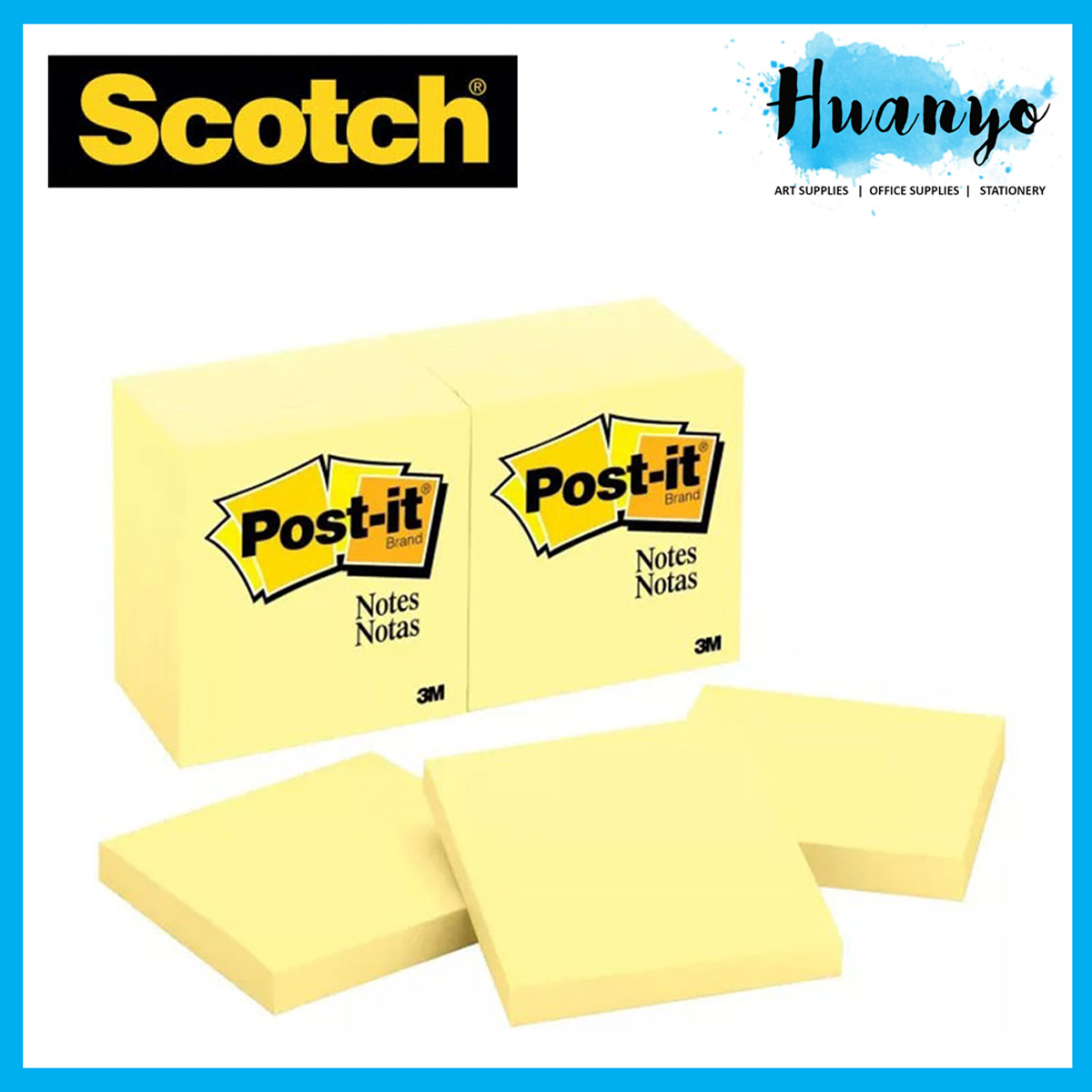 3M Scotch Post-it Yellow / Cloud Blue / Millennial Pink [Sticky Notes ...