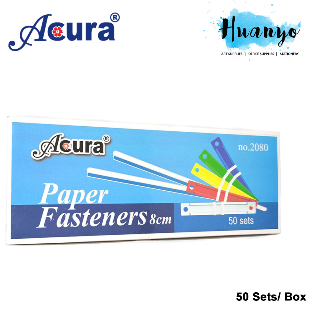 Acura Paper Fasteners 8CM (50 Sets, No. 2080)