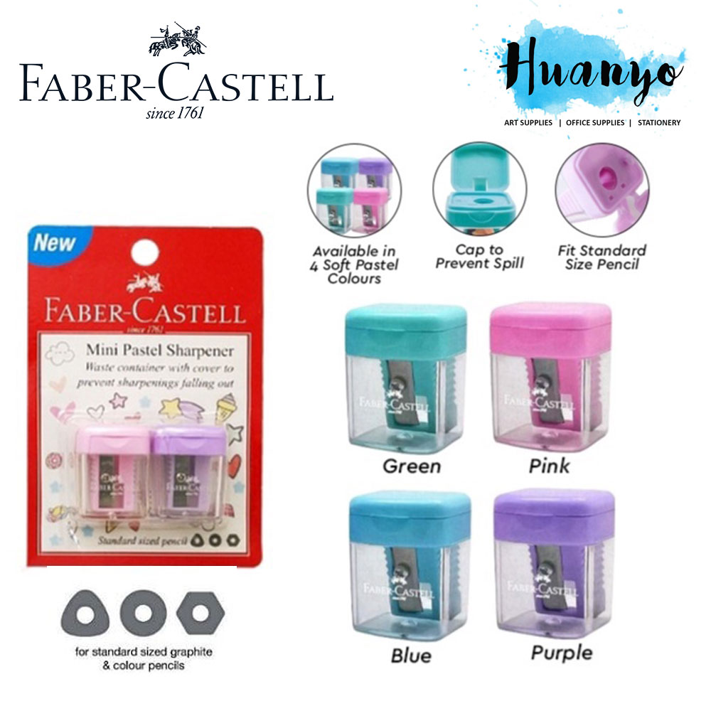 Faber Castell Mini Pastel Sharpener / Pengasah Pensel 584601 - (Set of 2)