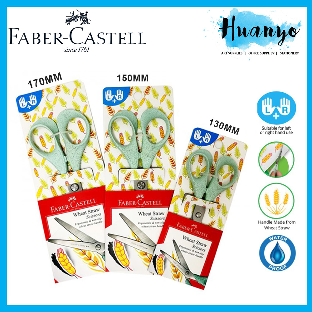 Faber-Castell Wheat Straw Student Scissors (130MM / 150MM/ 170MM)