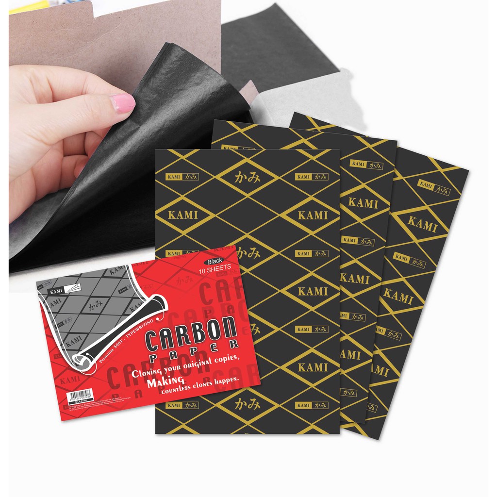 KAMI Carbon Paper A4 21 X 30CM 10pcs Pack Blue Black Colour KAMI Carbon Paper A4 21 X 30CM 10pcs Pack Blue Black Colour