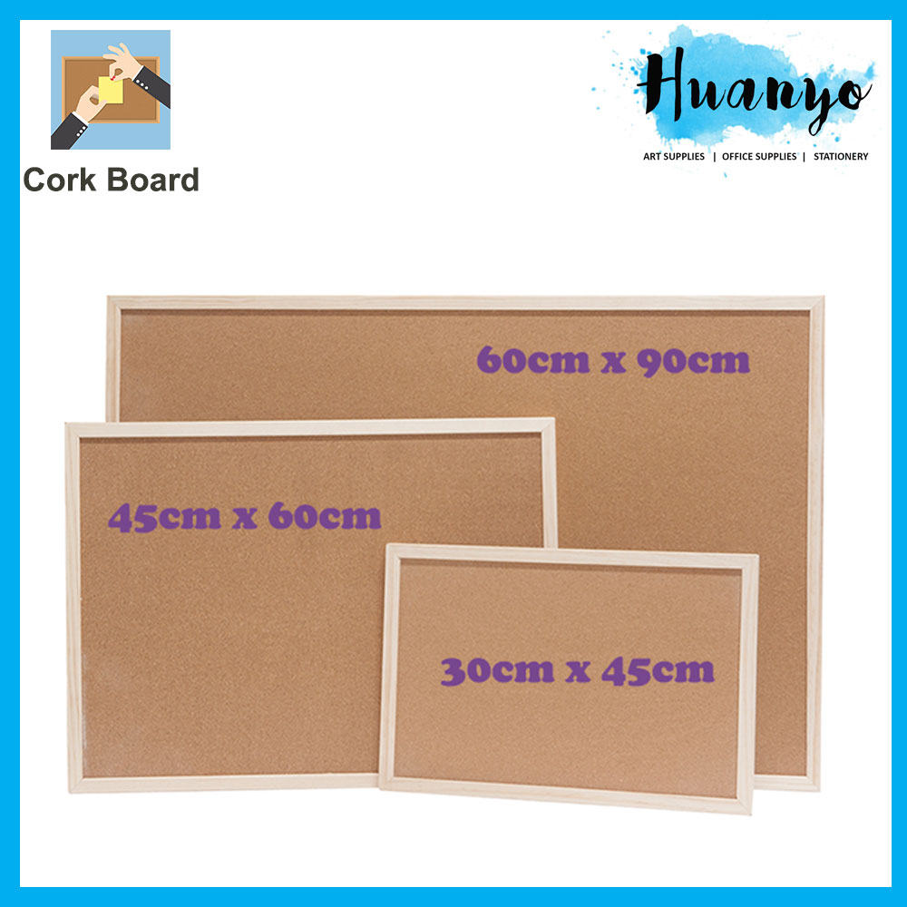 Sanko Star Wooden Frame Notice Bulletin Cork Board (60 X 90 CM , Extra ...
