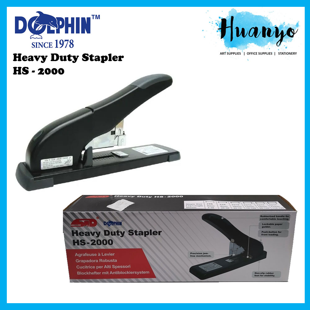 Dolphin SID Heavy Duty Stapler Black Colour HS-2000